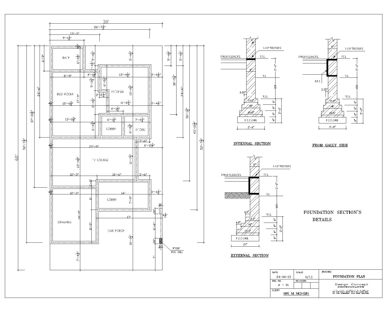 House Foundation Drawing